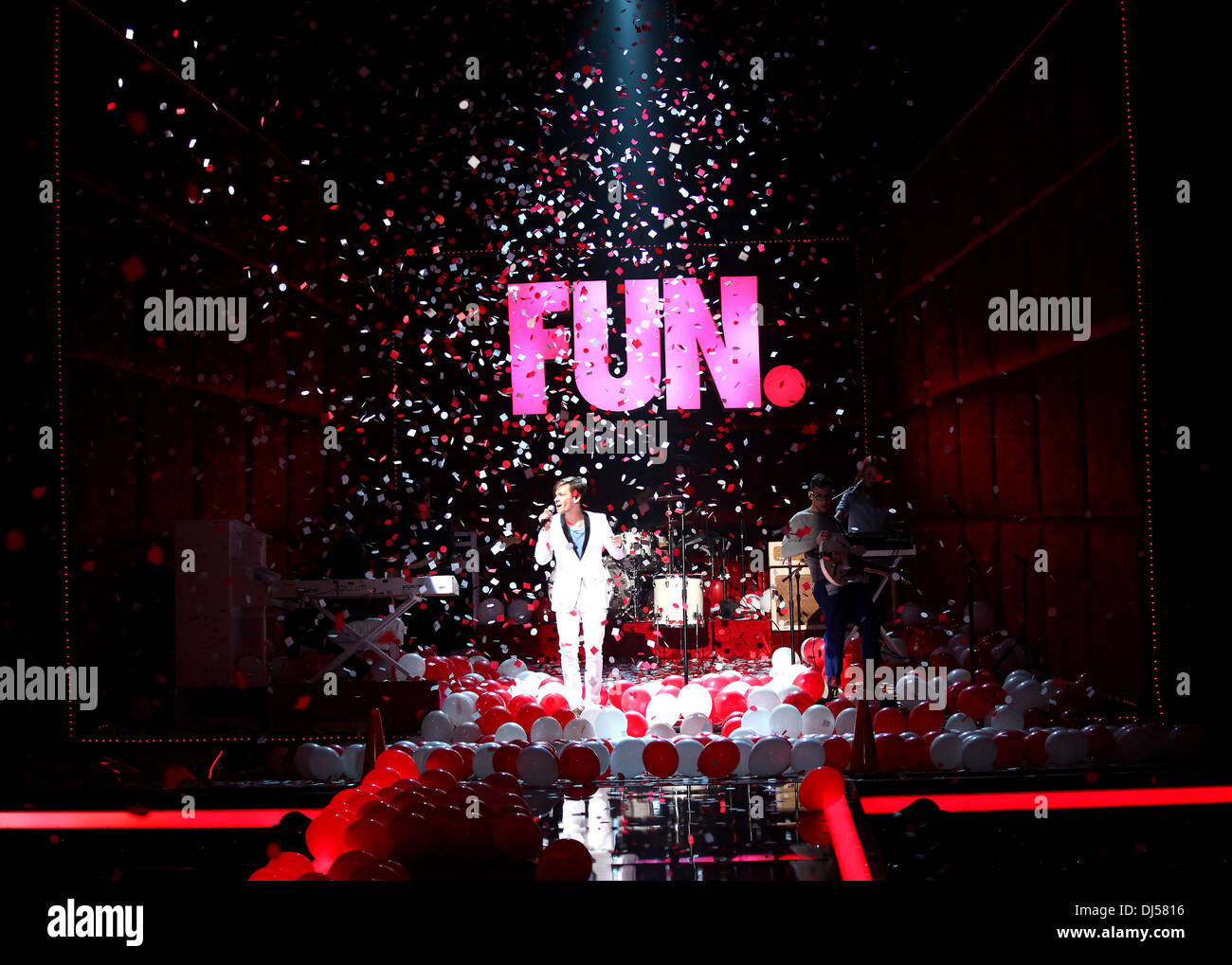 Andrew Dost, Nate Ruess, Jack Antonoff of Fun. 2012 MTV Movie Awards ...