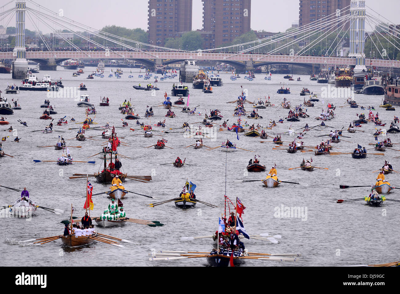 The Queen's Diamond Jubilee River Pageant Flotilla London, England - 03 ...