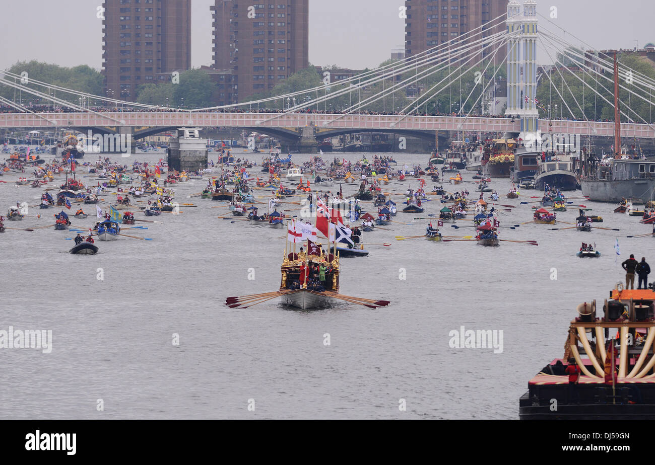The Queen's Diamond Jubilee River Pageant Flotilla London, England - 03 ...