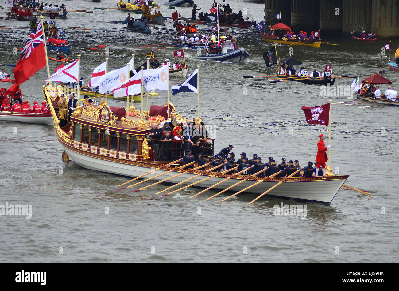 The Queen's Diamond Jubilee River Pageant Flotilla London, England - 03 ...