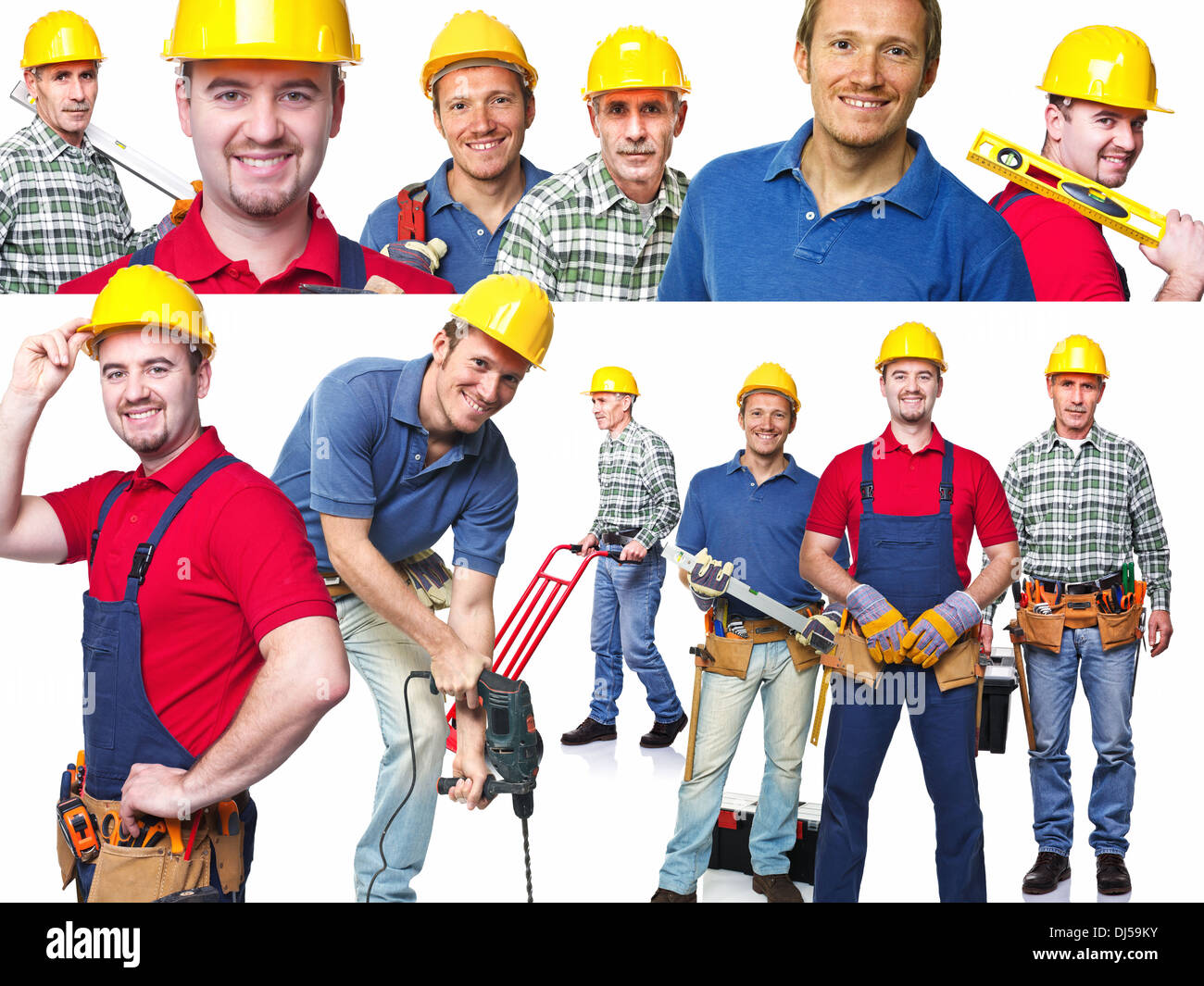 manual workers on white background collection Stock Photo - Alamy