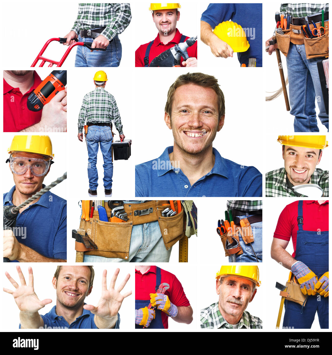 manual workers on white background collection Stock Photo - Alamy