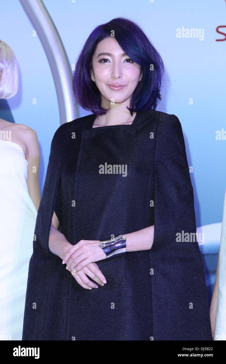 Taipei, Taiwan. 21st Nov, 2013. Cheryl Yang attends press conference of ...