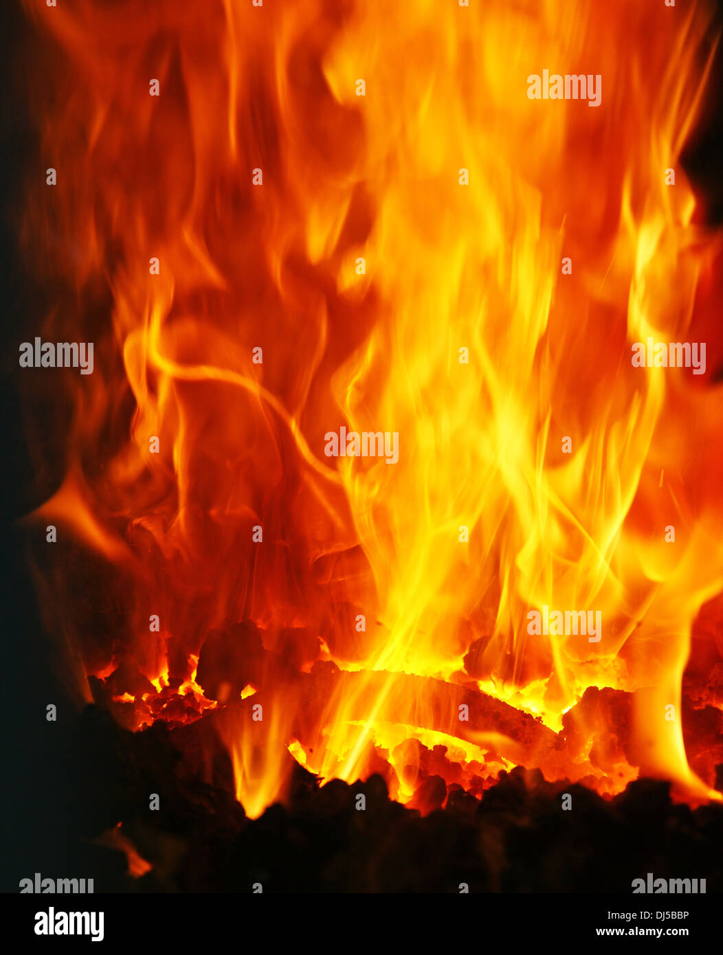 The burning Fire Stock Photo - Alamy