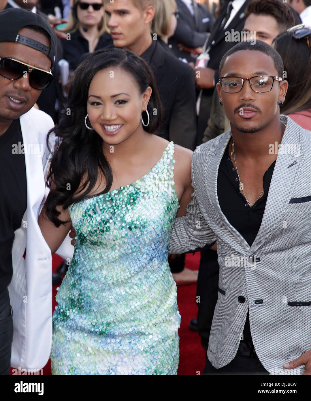 Lil Romeo (R) and guests MTV Movie Awards at Universal Studios ...