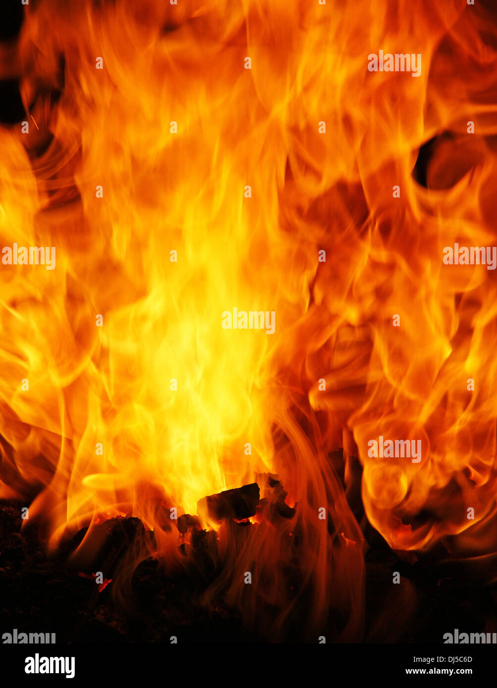 The burning Fire Stock Photo - Alamy