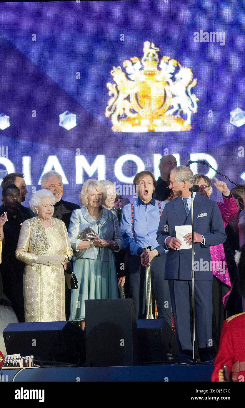Queen Elizabeth II, Camilla, Duchess of Cornwall and Prince Charles and ...