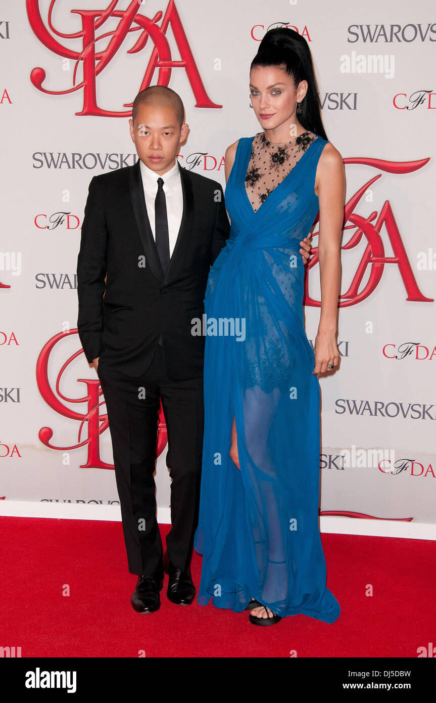 Jason Wu and Jessica Stam 2012 CFDA Fashion Awards held at Alice Tully ...