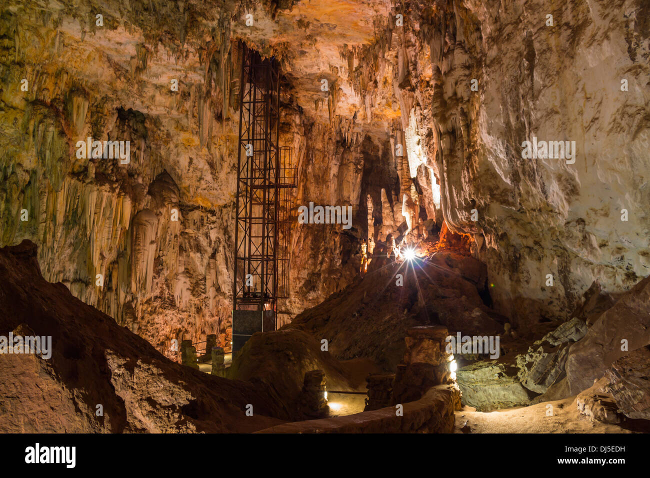 Wonder Cave Interior With Elevator Stock Photo - Alamy