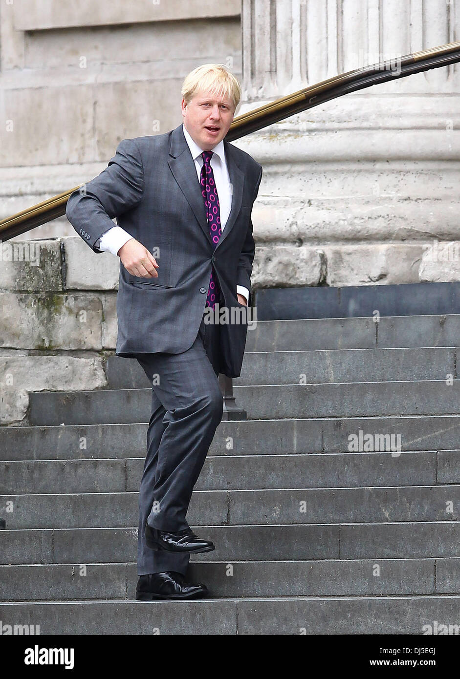 Boris Johnson arriving at the Queen's Diamond Jubilee thanksgiving ...