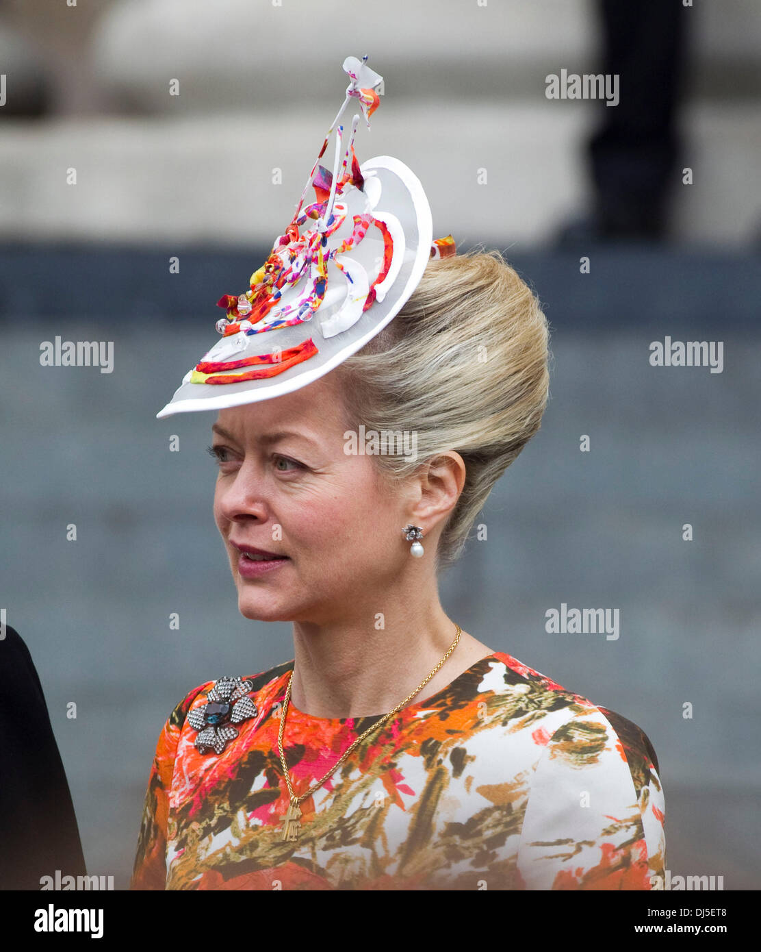 Lady Helen Windsor leaving the Queen's Diamond Jubilee thanksgiving ...