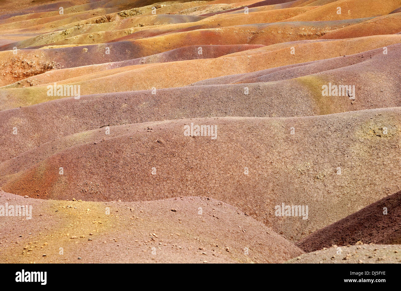 Colored earths, Mauritiu Stock Photo - Alamy