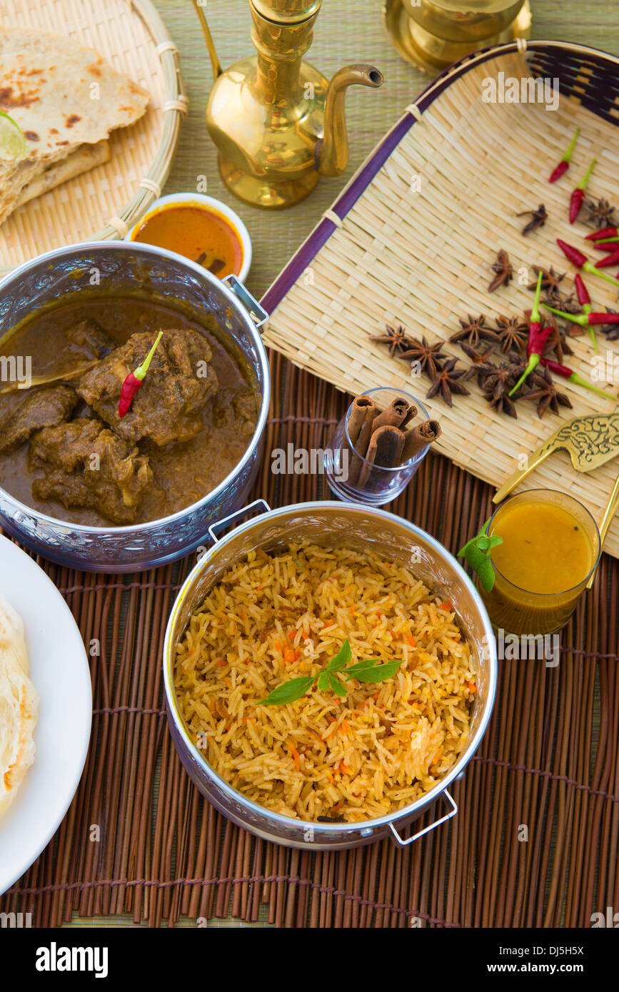 chicken biryani in small wok Stock Photo - Alamy