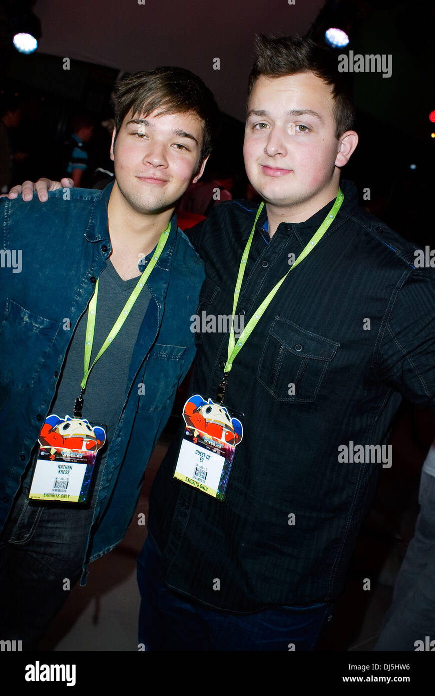 Nathan Kress and Noah Munck 2012 E3 Expo at Los Angeles Convention ...