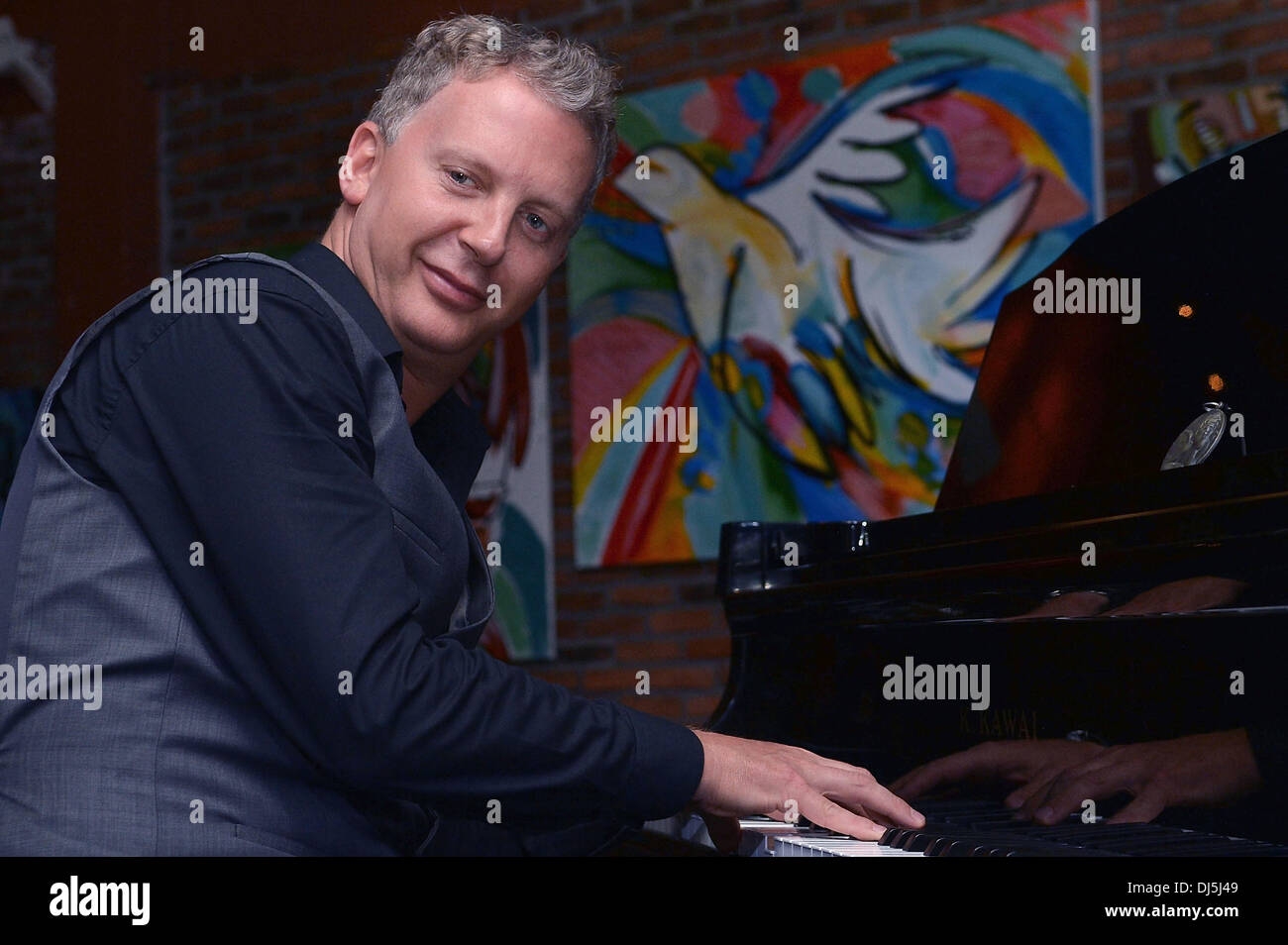 Singer/songwriter Simon Richards poses for a picture during his debut ...