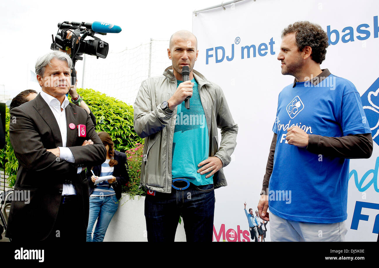 Zinedine Zidane and Guy Alba ELA's Shoes On and Beat the Disease event ...