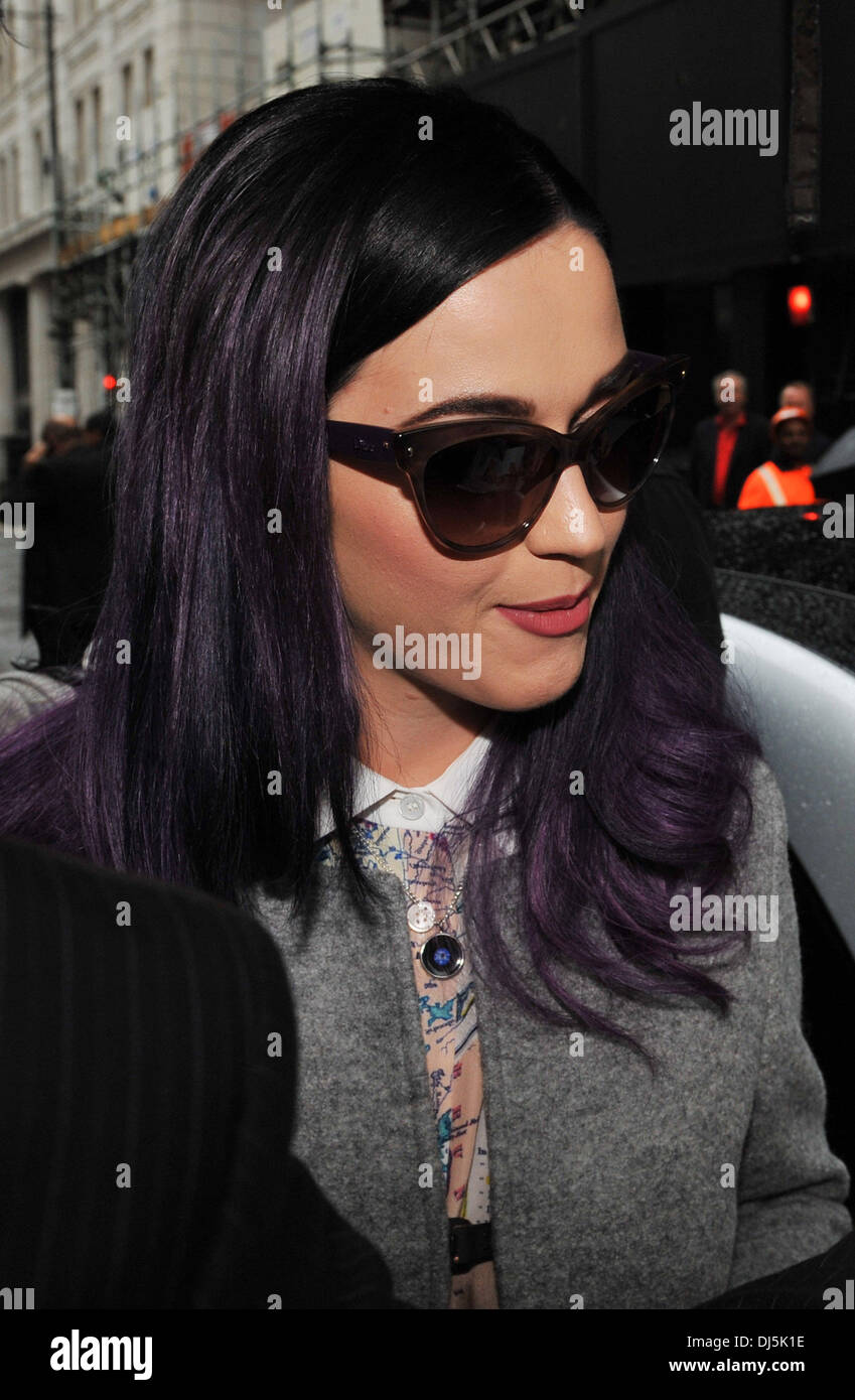 Katy Perry seen arriving at a studio in central London London, England ...