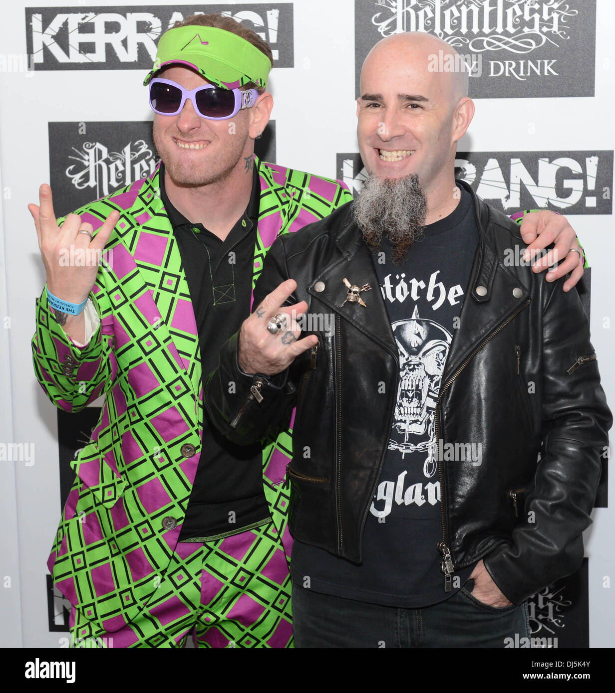 Corey Taylor from Slipknot and Scott Ian from Anthrax Kerrang! Awards ...