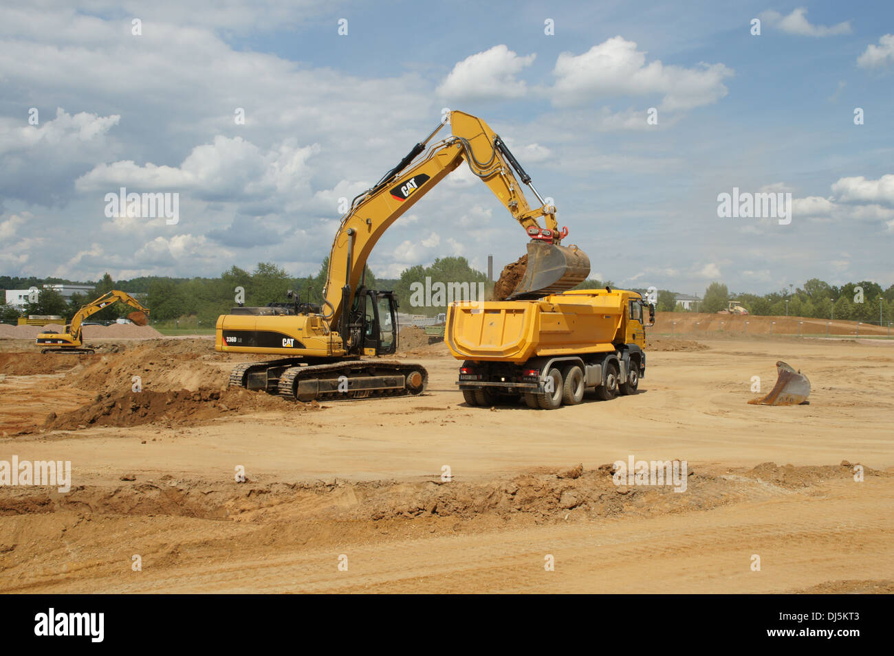 Digger at Work Stock Photo - Alamy