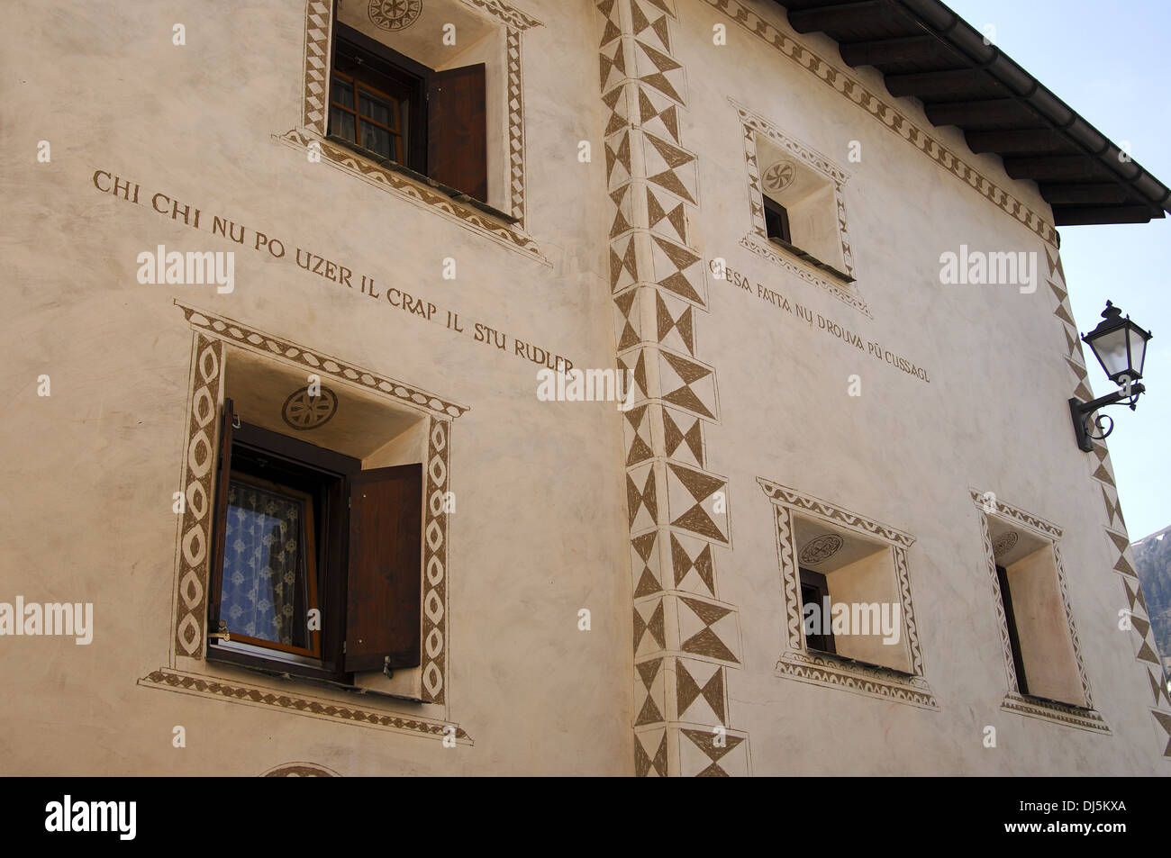 Engadin House, Switzerland Stock Photo - Alamy