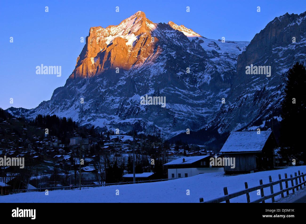 Evening light in the Alp Stock Photo - Alamy