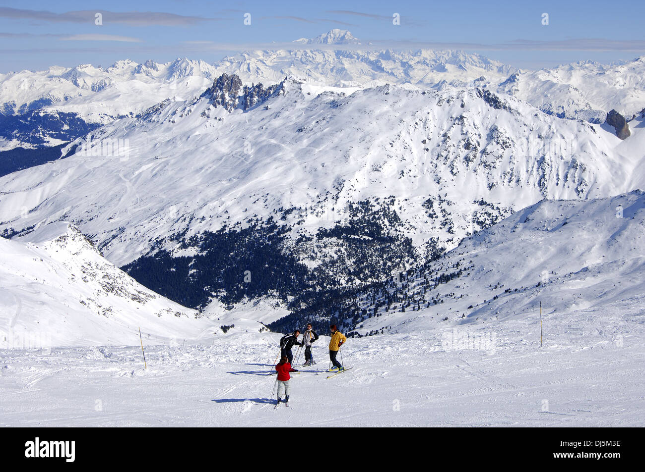 Mountain winter les trois vallees hi-res stock photography and images ...