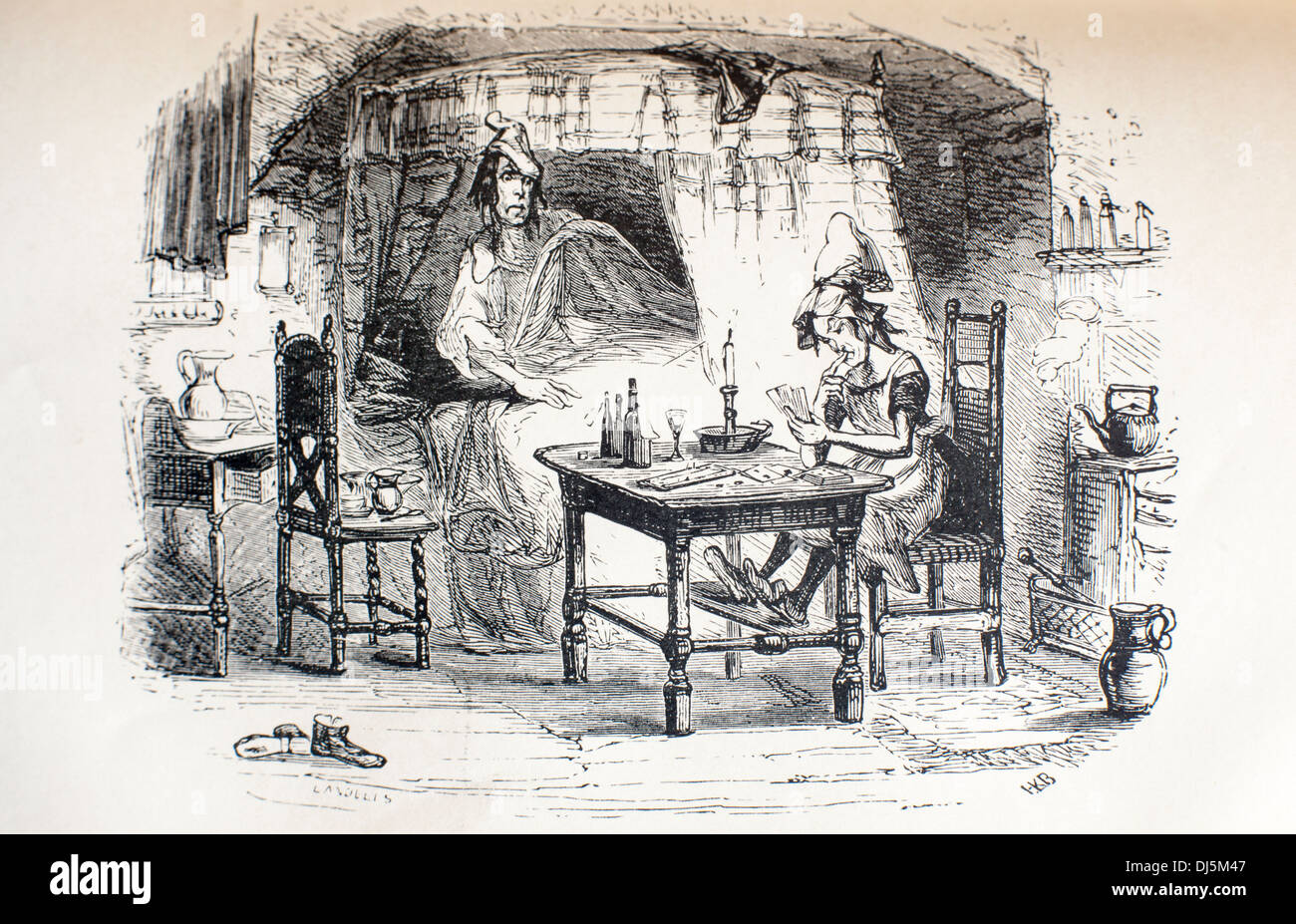 The Marchioness in the sick room in The Old Curiosity Shop by Charles ...