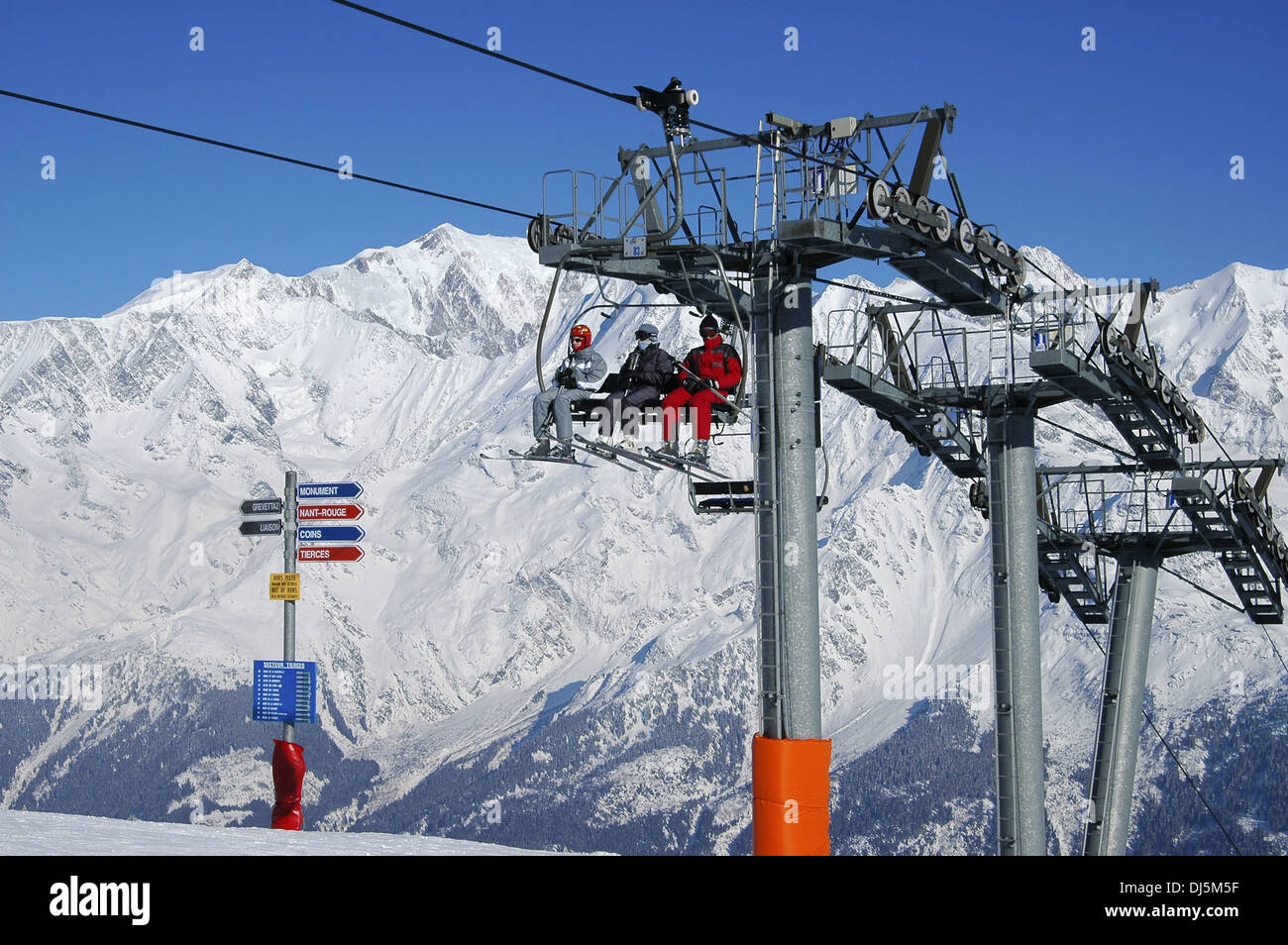 On the skilift Stock Photo - Alamy