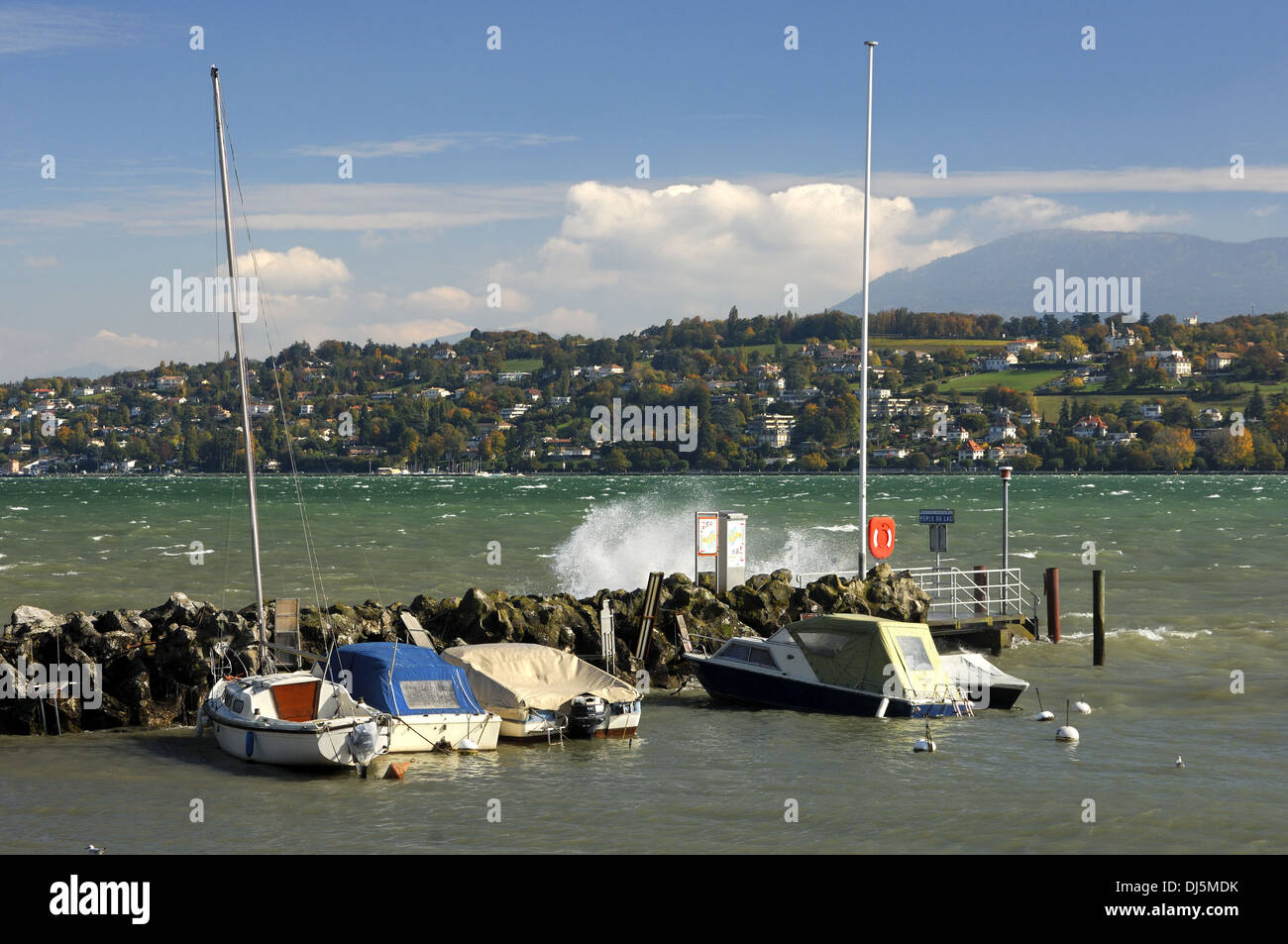 Autumn storm on the lake Stock Photo - Alamy