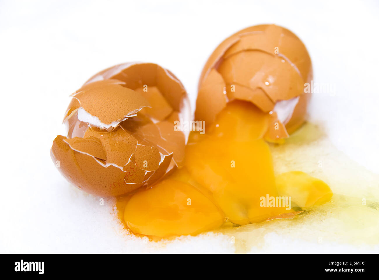 Eggs in snow Stock Photo - Alamy