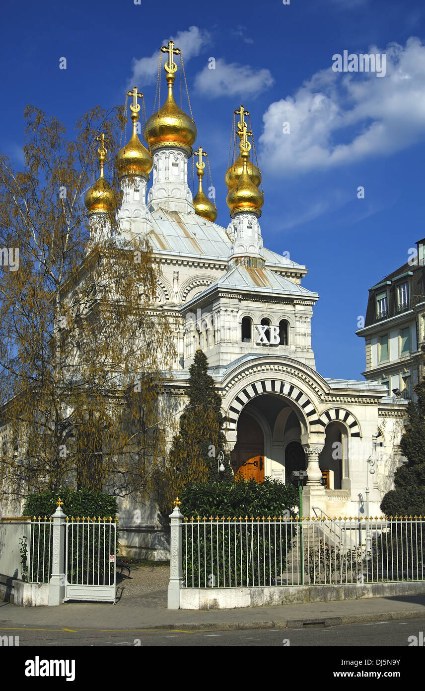 Church in Geneva Stock Photo - Alamy