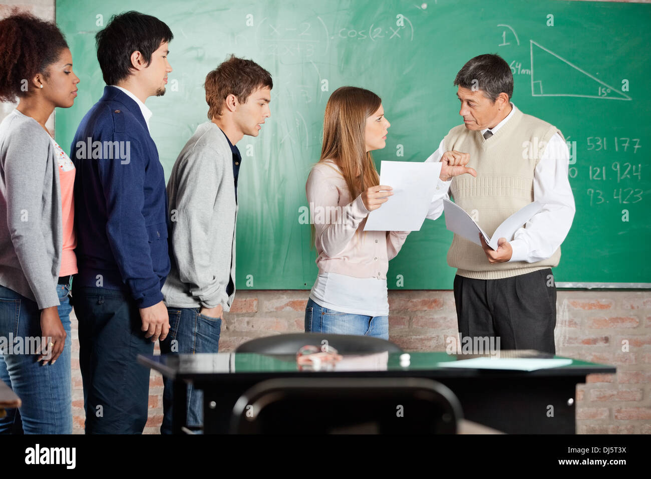 Sad teacher classroom hi-res stock photography and images - Alamy