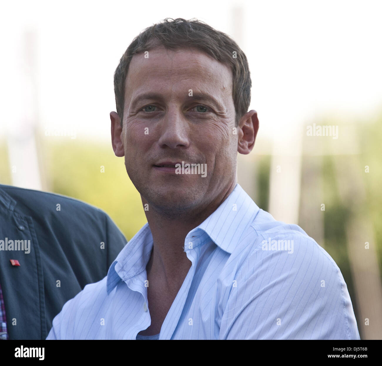 Wotan Wilke Moehring on the set of German TV crime series "Tatort ...