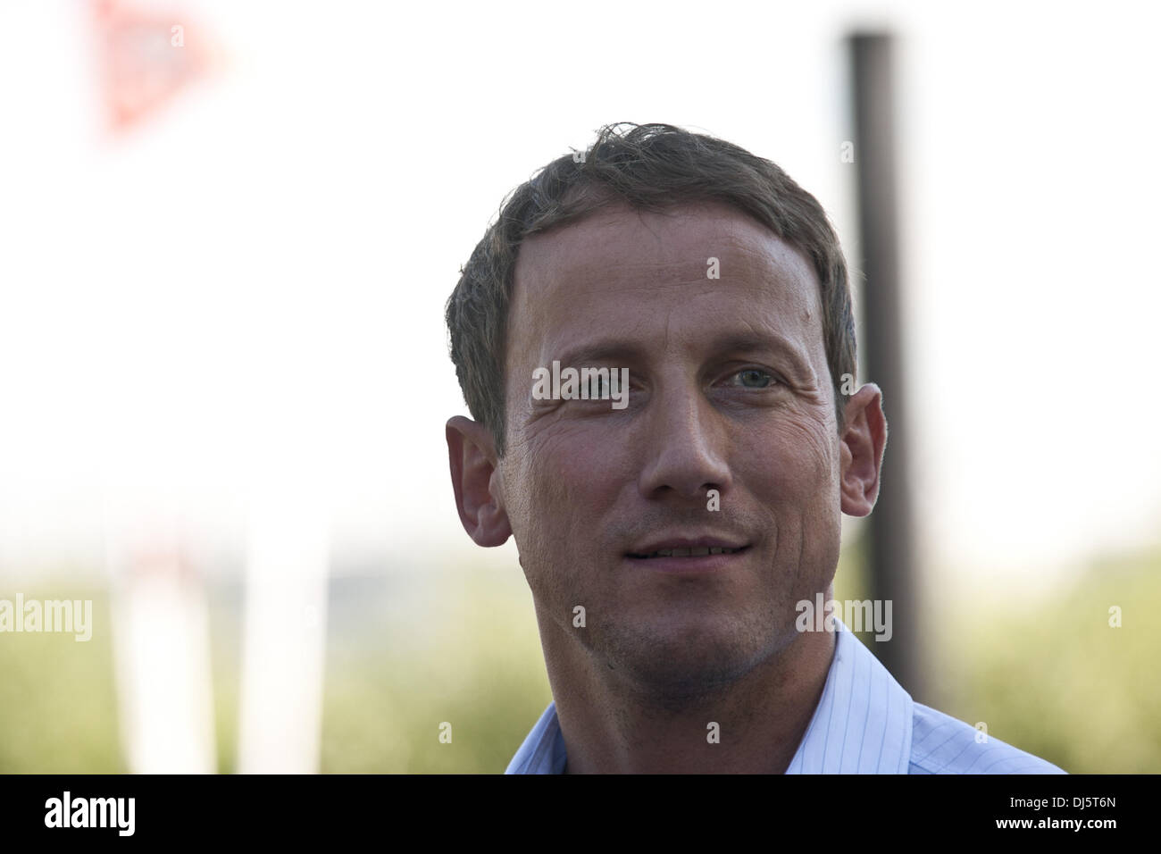 Wotan Wilke Moehring on the set of German TV crime series "Tatort ...