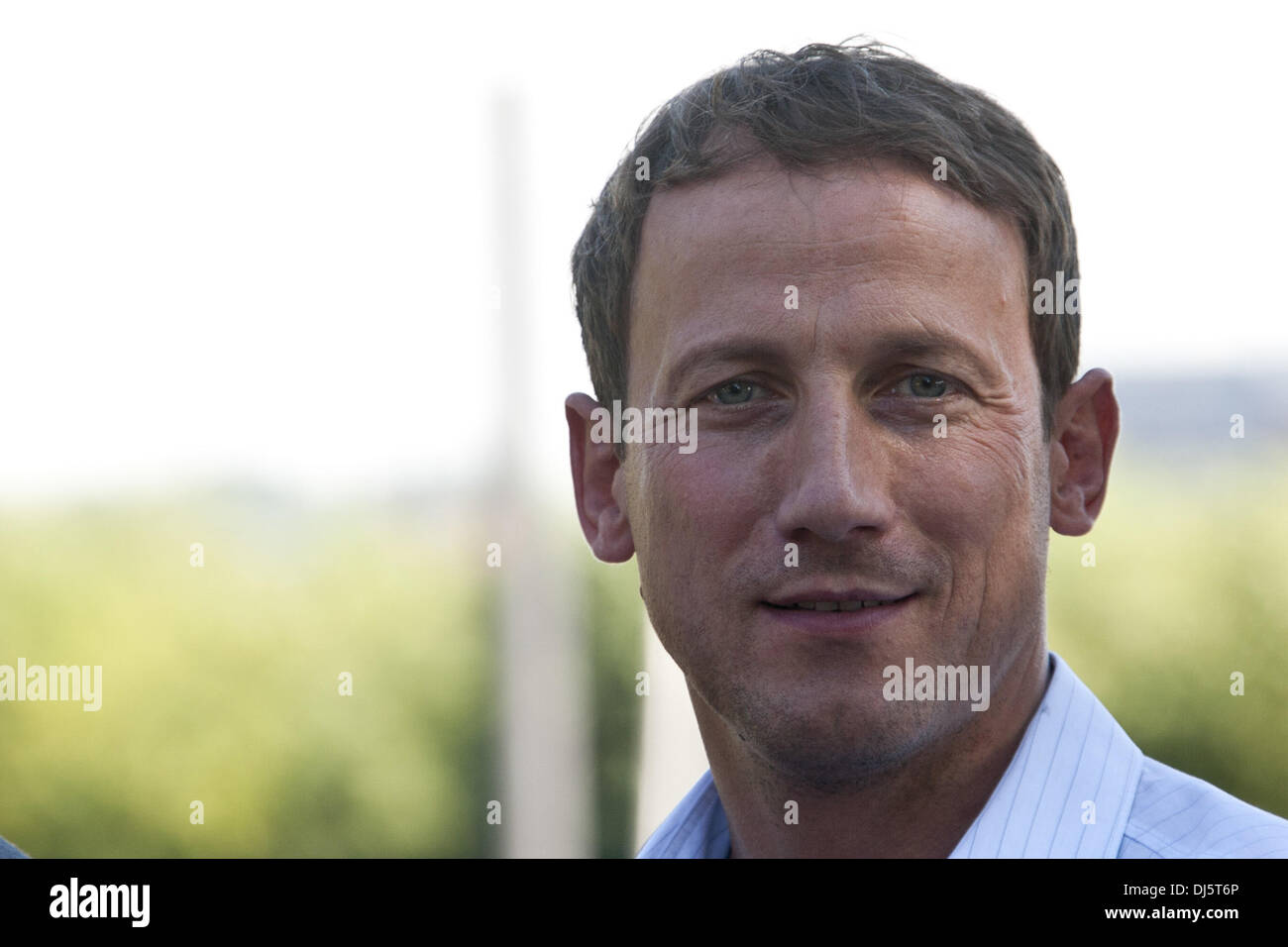 Wotan Wilke Moehring on the set of German TV crime series "Tatort ...