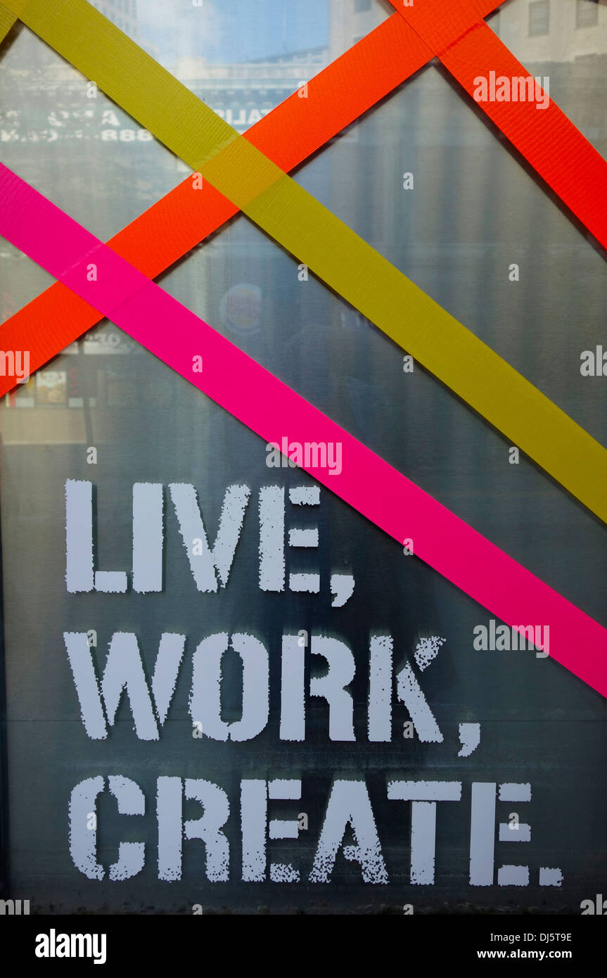 live work create sign Stock Photo - Alamy