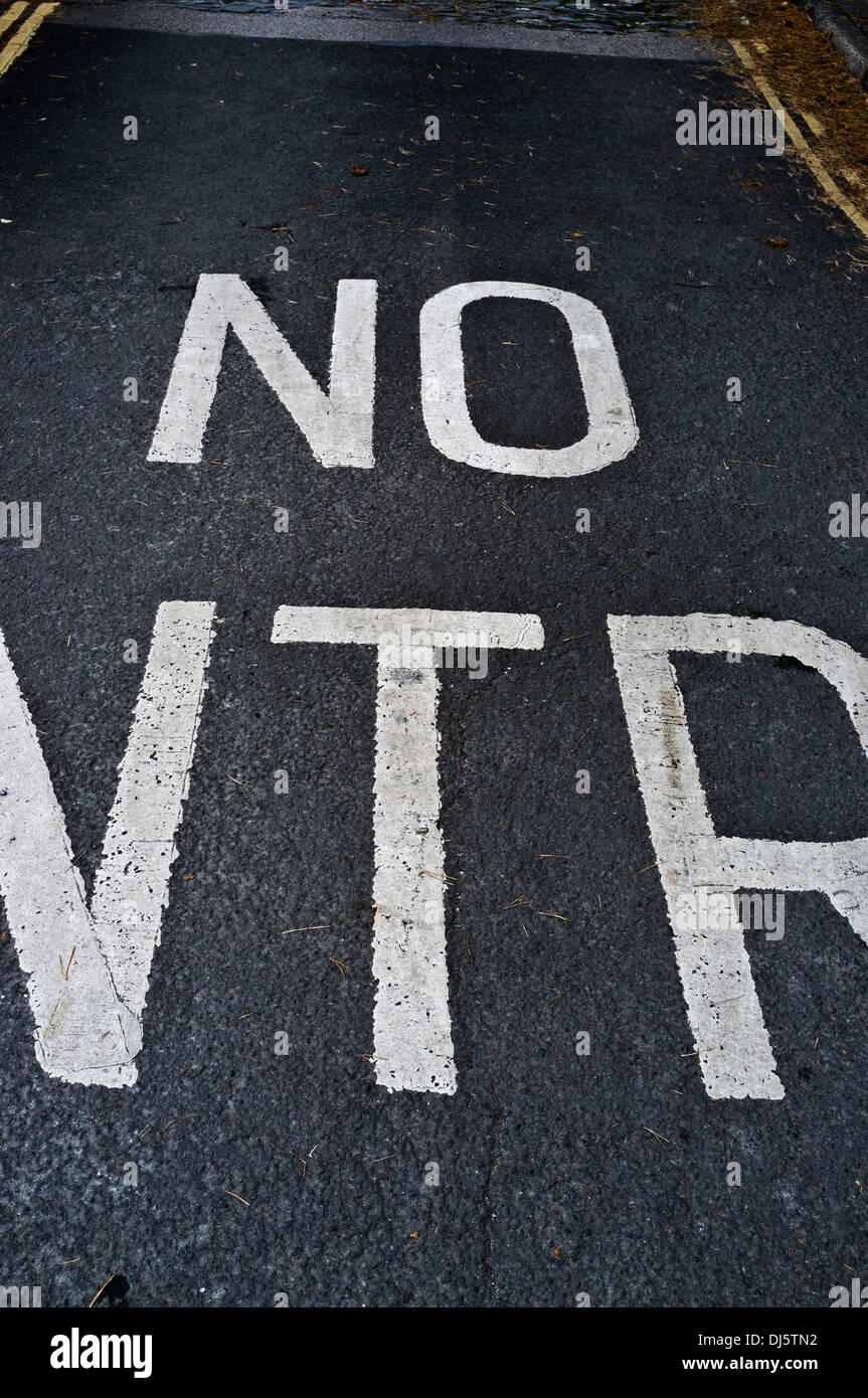 Part of a British road marking showing No Entry Stock Photo - Alamy