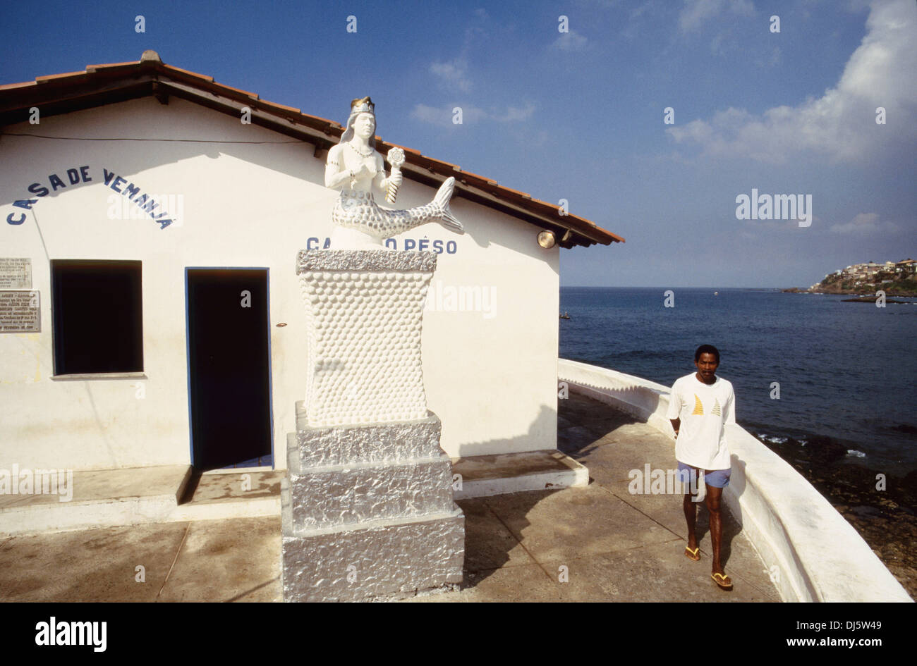 temple of the goddess yemanja, salvador, bahia, brazil, south america ...