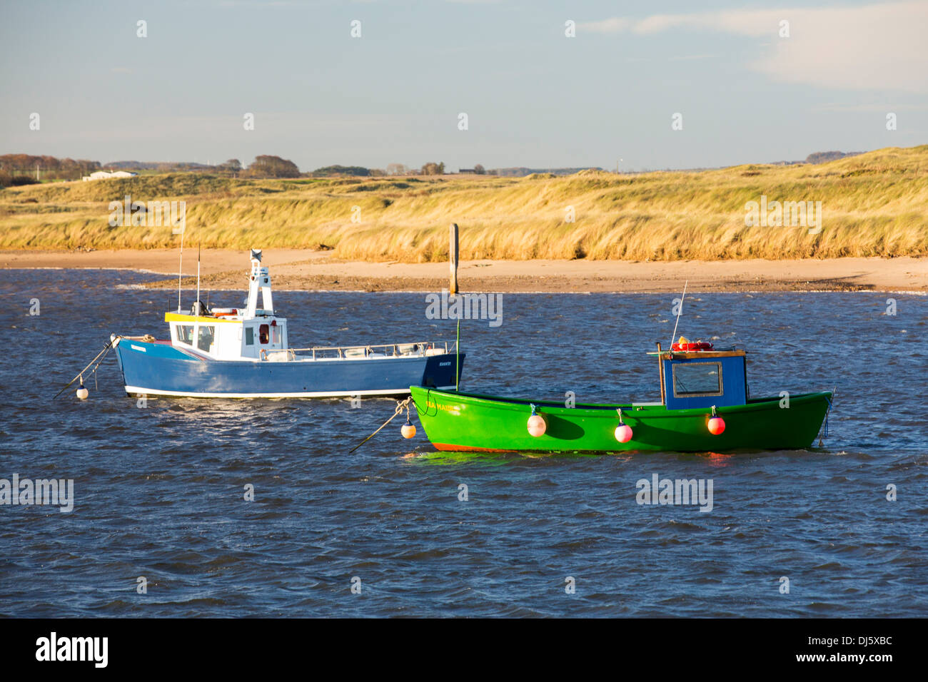 Boats in Amble, Northumberland, UK Stock Photo - Alamy