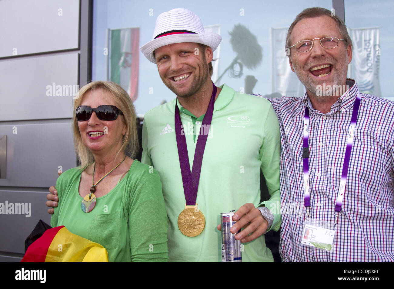Julius Brink and his parents Ruth and Klaus Brink arriving at Cologne ...