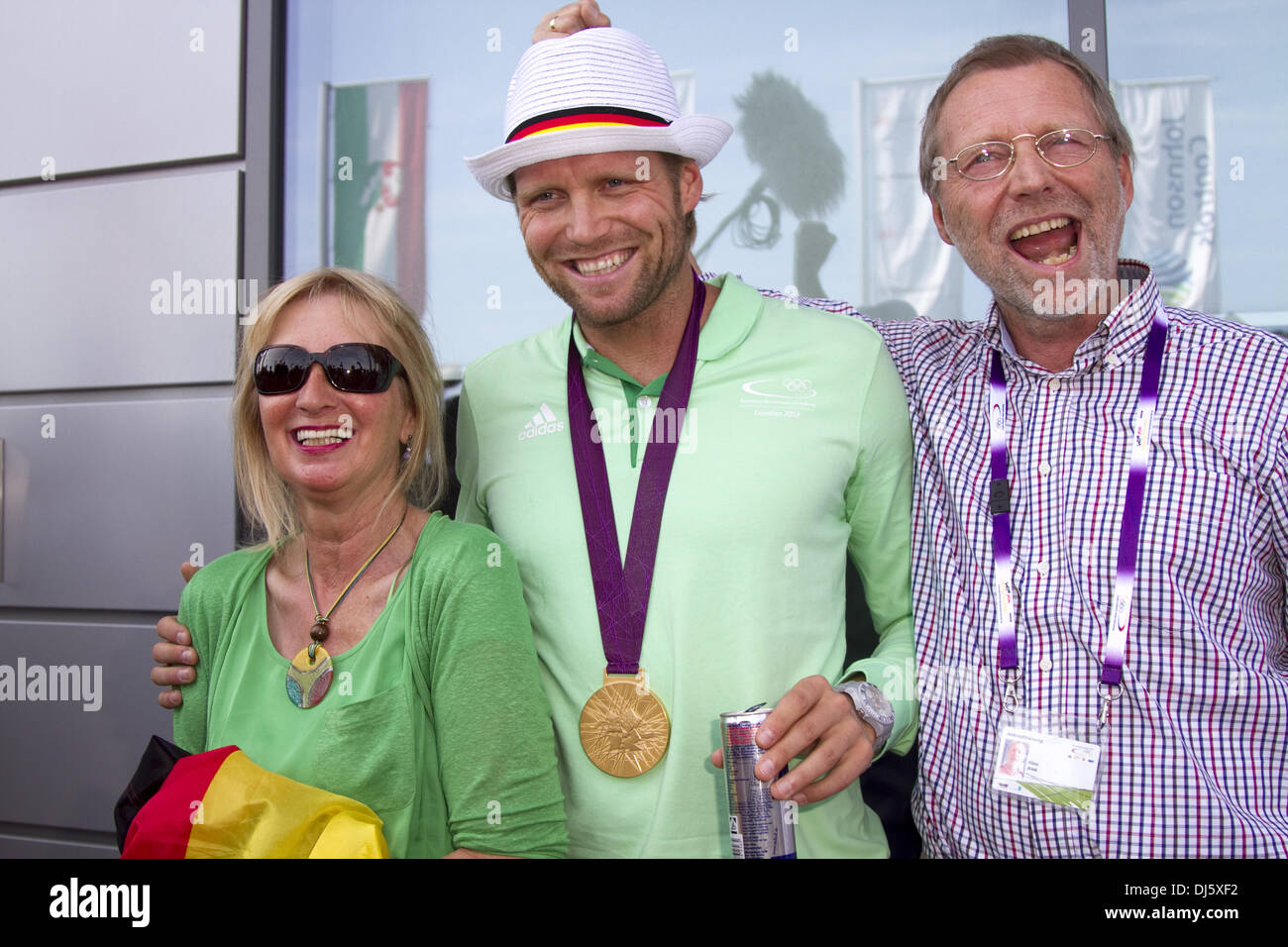 Julius Brink and his parents Ruth and Klaus Brink arriving at Cologne ...