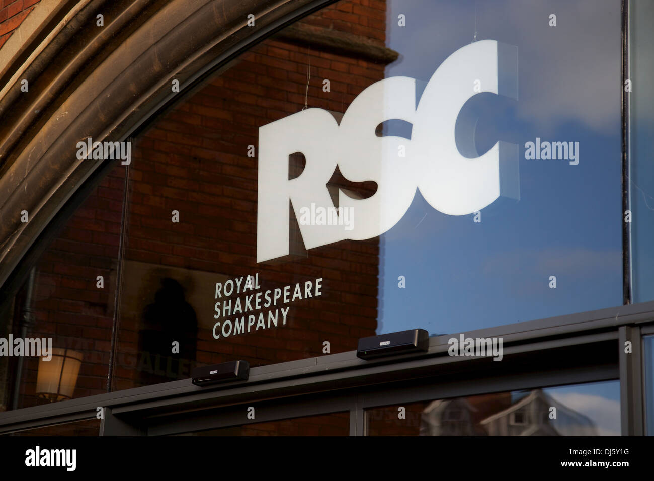 RSC signage on the new Royal Shakespeare Theatre building in Stratford ...