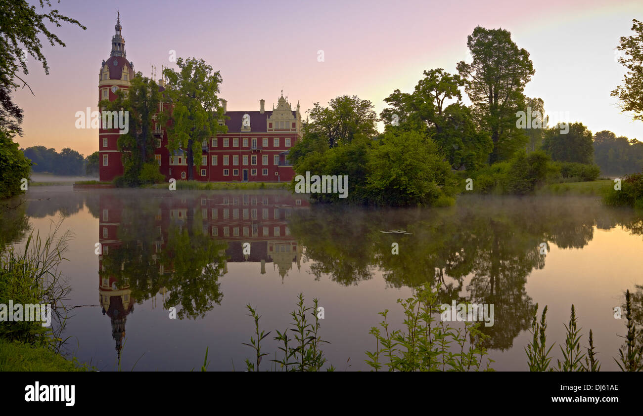New Castle in Muskau Park, Bad Muskau, Upper Lusatia, Saxony, Germany ...