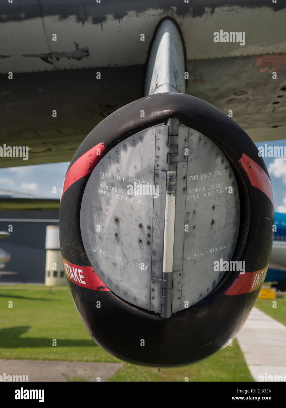 Jet fighter plane on display in the permanent exhibition at Lelystad ...