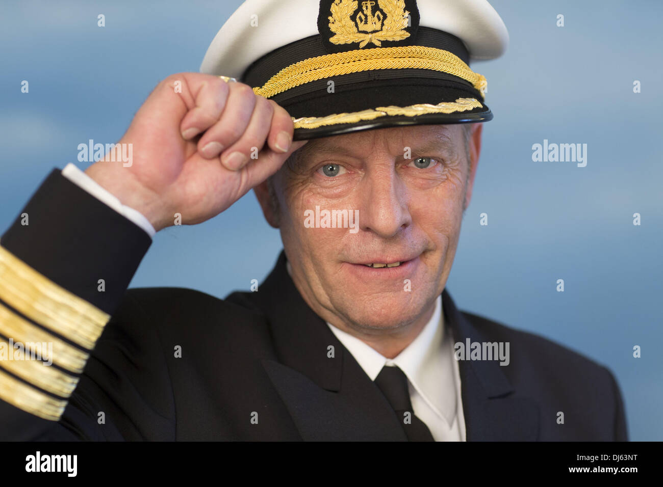 Morton Hansen promoting ARD TV series "Verrueckt nach Meer" at a ...