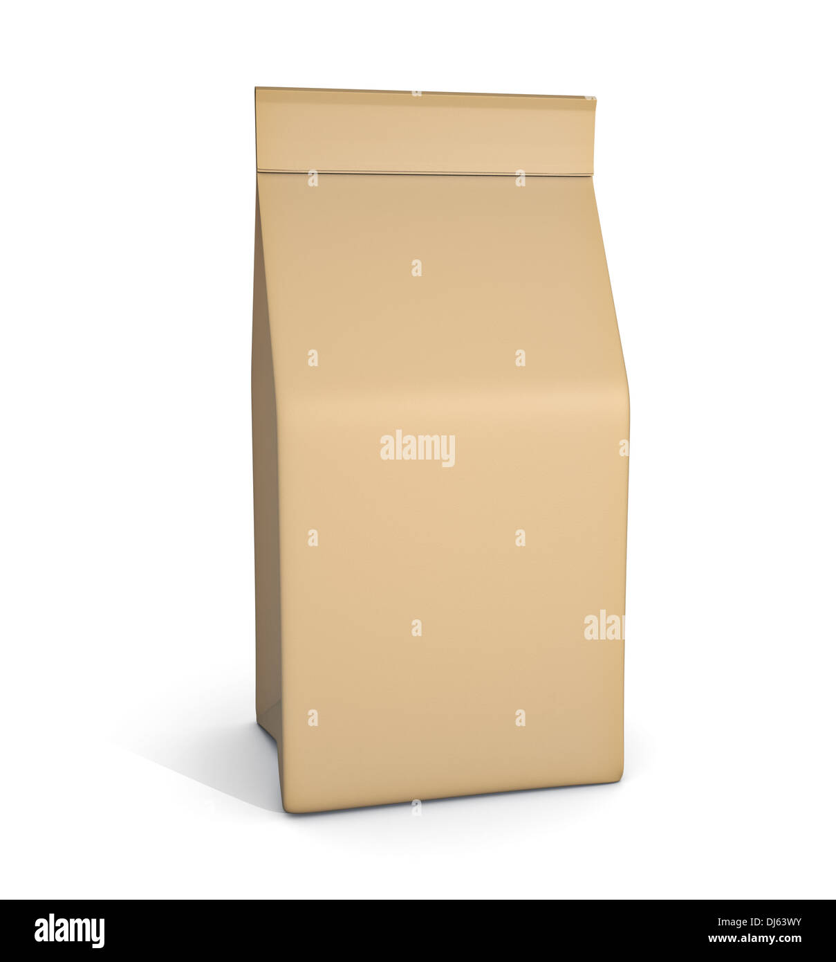 Paper bag package isolated on white background Stock Photo - Alamy