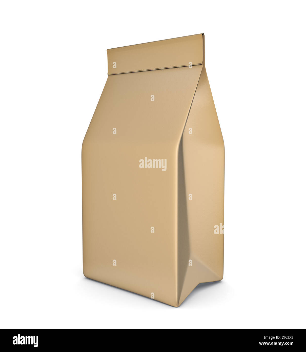 Paper bag package isolated on white background Stock Photo - Alamy