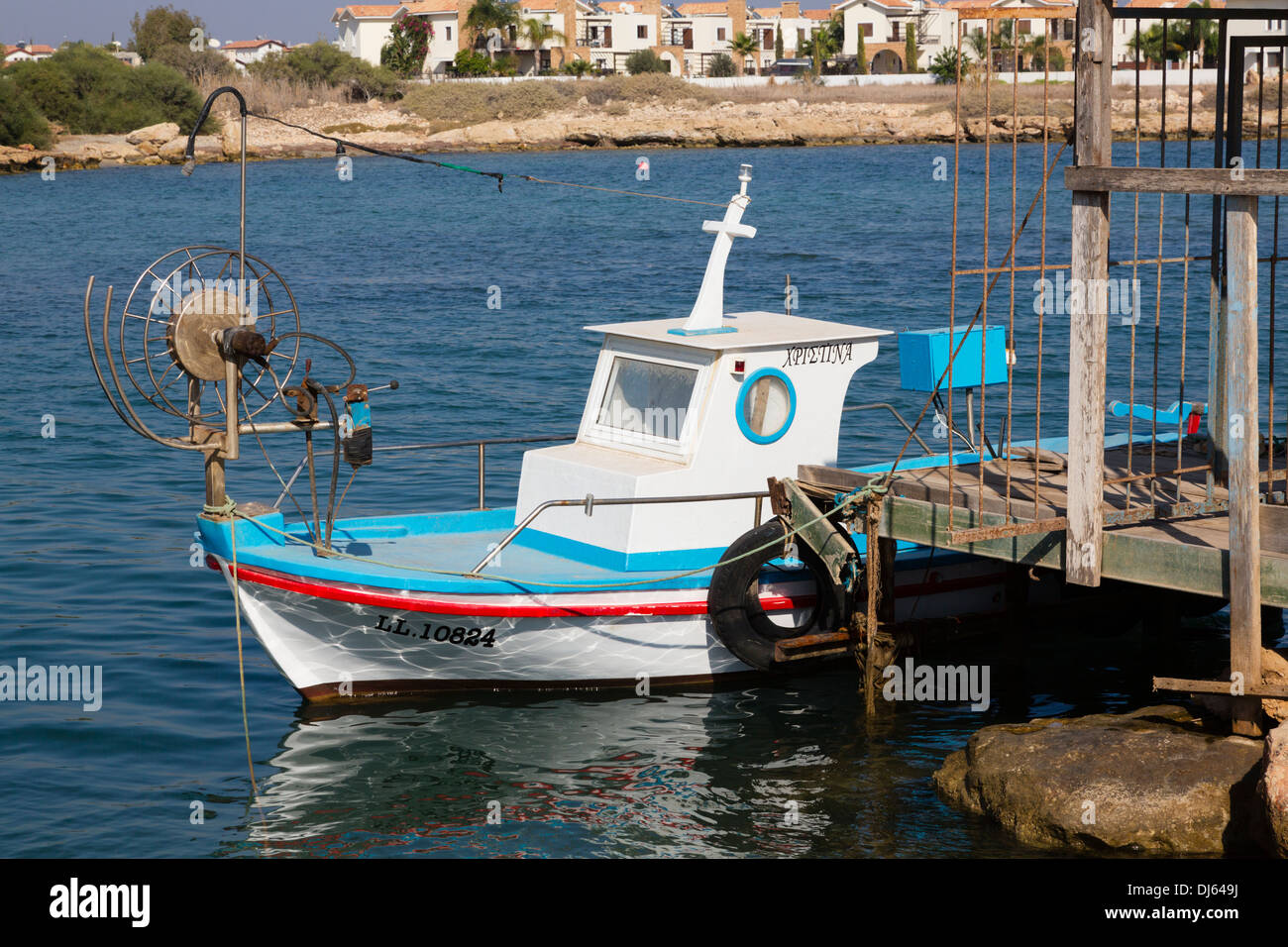 Fishing boats in Potamos Creek, Larnaca, Cyprus Stock Photo - Alamy