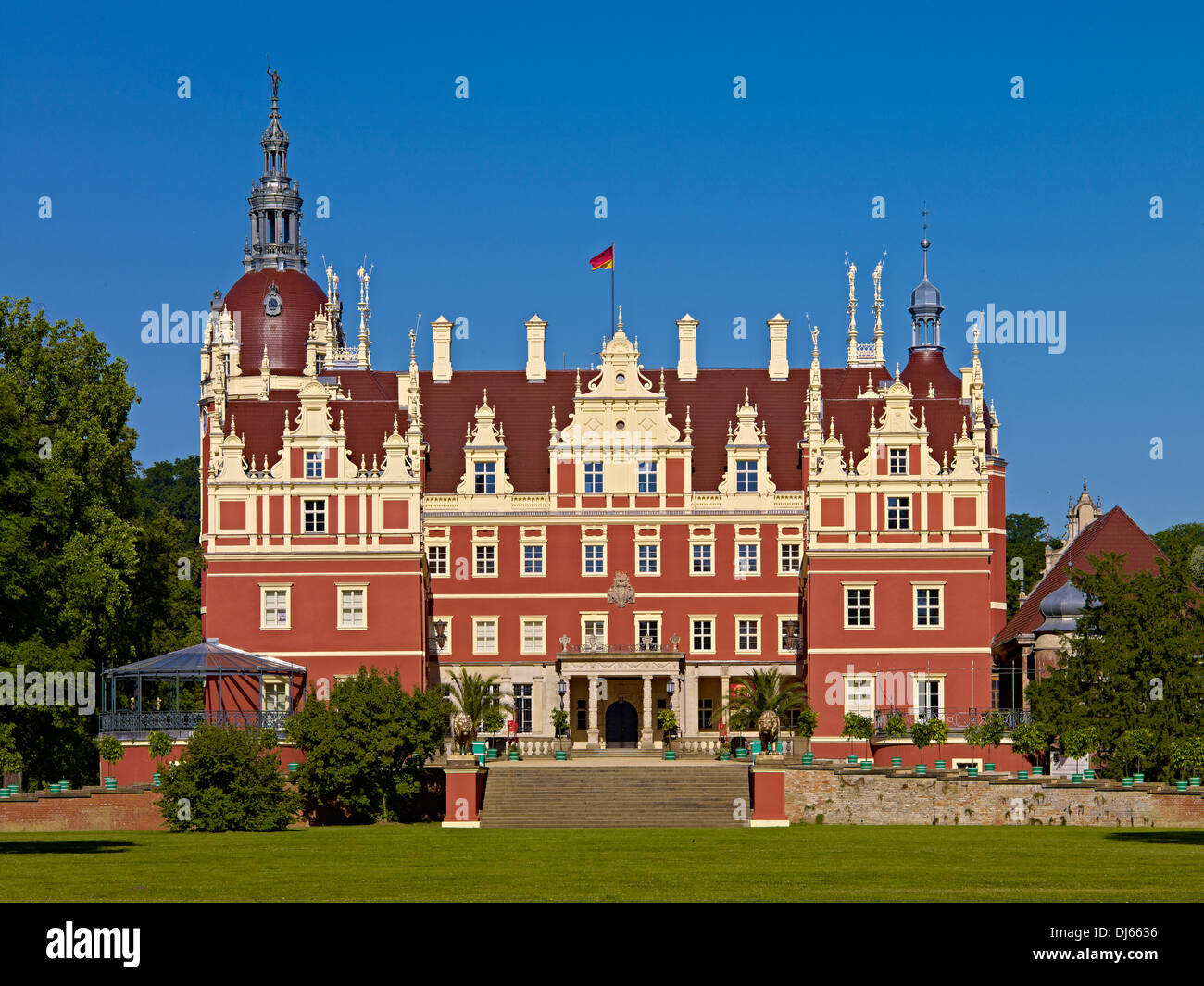 New Castle in Muskau Park, Bad Muskau, Upper Lusatia, Saxony, Germany ...