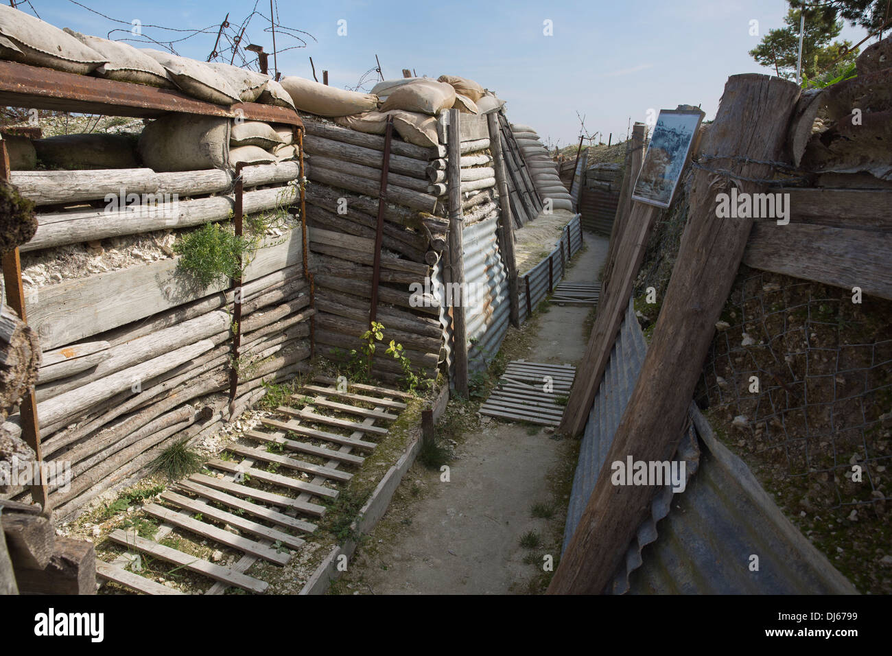 Outlook post inside the trenches of Massiges Stock Photo - Alamy